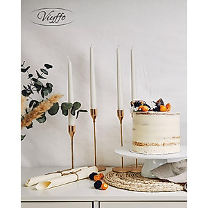 Taper Candles 10 Inch White Set of 20 Unscented, Dripless, Smokeless Long Tall Tapered Candlesticks Wedding Home Decor Dinner