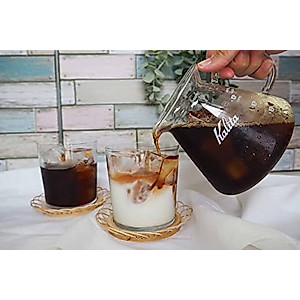 Kalita (Carita) Coffee Server I Pour Over Carafe I 500ml (17oz) I Pot Fits Kalita Drippers I Heat Resistant Glass I Made in Japan I, Single Cup, Clear