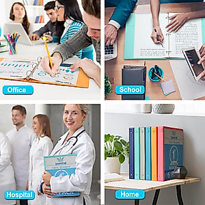 1 Inch 3 Ring Binders,SEEKIND View Binders,Holds Up to 8.5"11" Paper,Customizable Clear Cover,for Home,Office, and School Supply,6 Pack