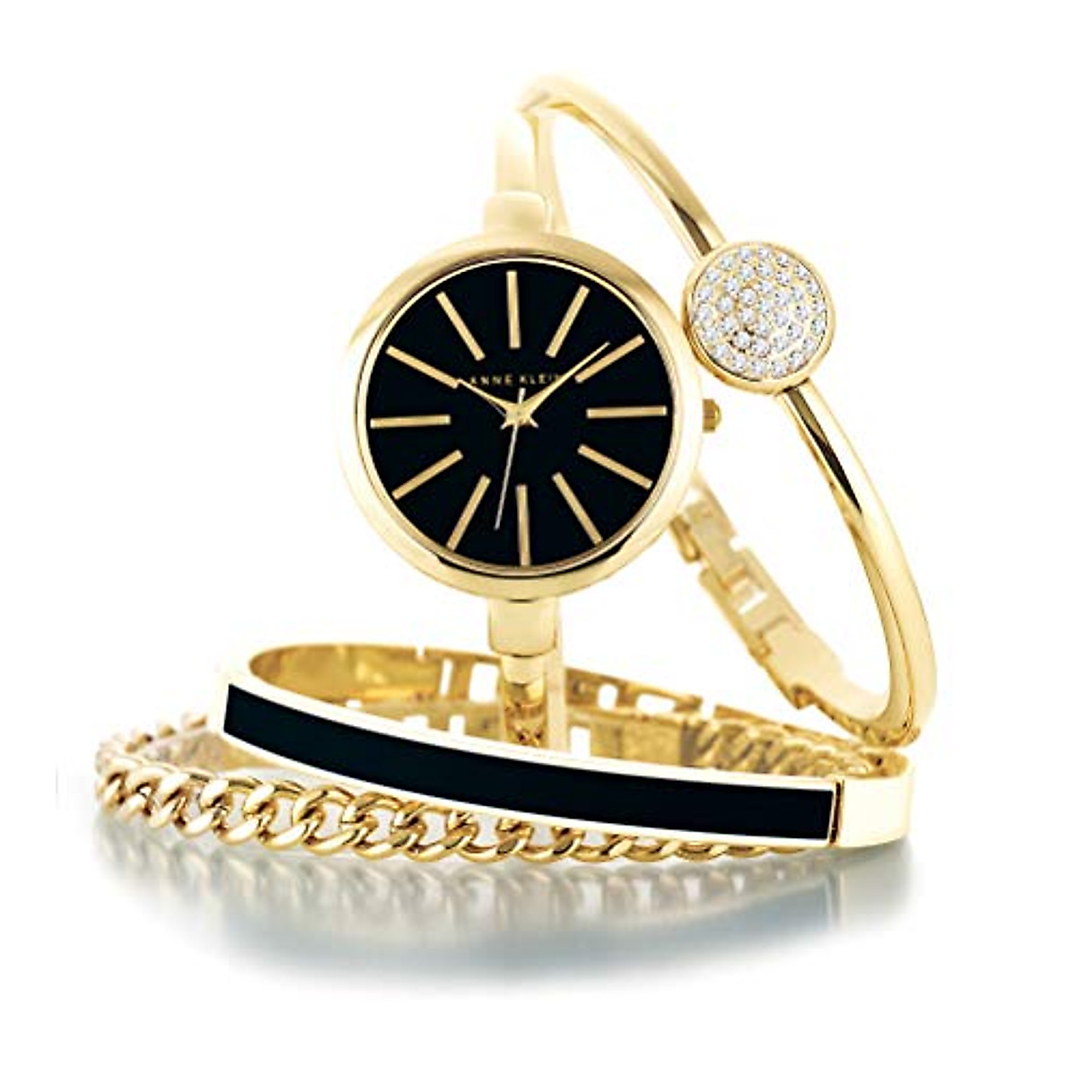 Anne Klein Women's Bangle Watch and Bracelet Set, AK/1470