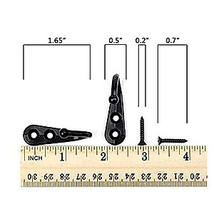 BfyBest 25 Pieces Wall Mounted Coat Hook Robe Hooks Cloth Hanger Coat Hanger Coat Hooks Rustic Hooks and 50 Pieces Screws for Bath Kitchen Garage Single Coat Hanger (Black Color)