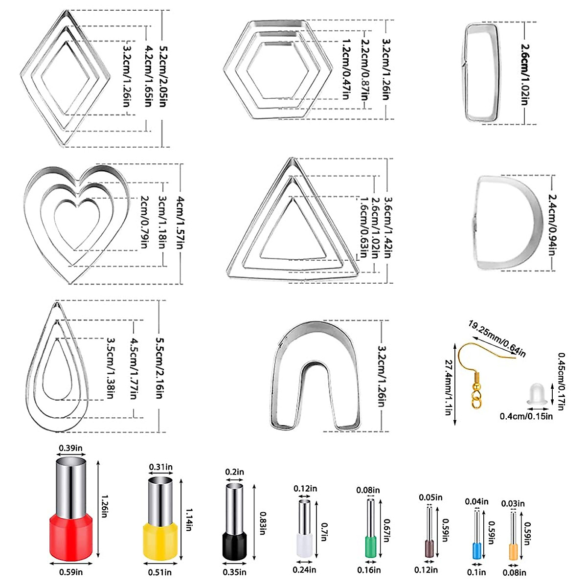 112 PCS Polymer Clay Cutters Set, findTop Silk Screen for Polymer Clay, Polymer Clay Cutters Tools for Making Earrings and DIY Crafts