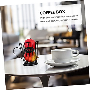 SHOWERORO Storage Basket Fruit Serving Basket Capsule Holder Coffee Station Organizer Coffee Storage Cup Metal Wire Cup Coffee Holder Basket Metal Wire Mug Counter Wire Basket Iron Office