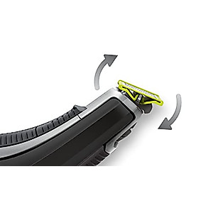 Philips Norelco Oneblade Pro Hybrid Electric Trimmer and Shaver, Black, QP6510/70