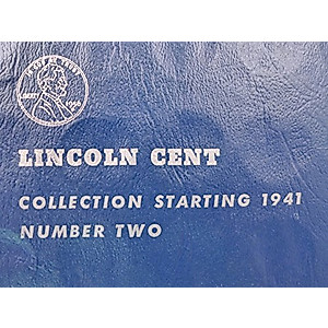 Lincoln Cents Varies 1941 to 1958-D Lincoln Wheat Cents in Whitman Folder Average Circulated Various Grades