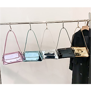 Evening Bag Women Hobo Bag Clutch Y2k Sparkly Silver Purse Tote Handbag Shoulder Party/Cute Crossbody Bags with Wallet