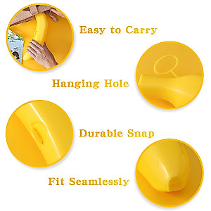 Dotbengc 2 Pack Banana Case, Banana Keeper BPA-Free, Banana Protector Outdoor Travel, Plastic Banana Holder Container, Cute Banana Carrier for Lunch Box Fruits Freshness (Yellow)