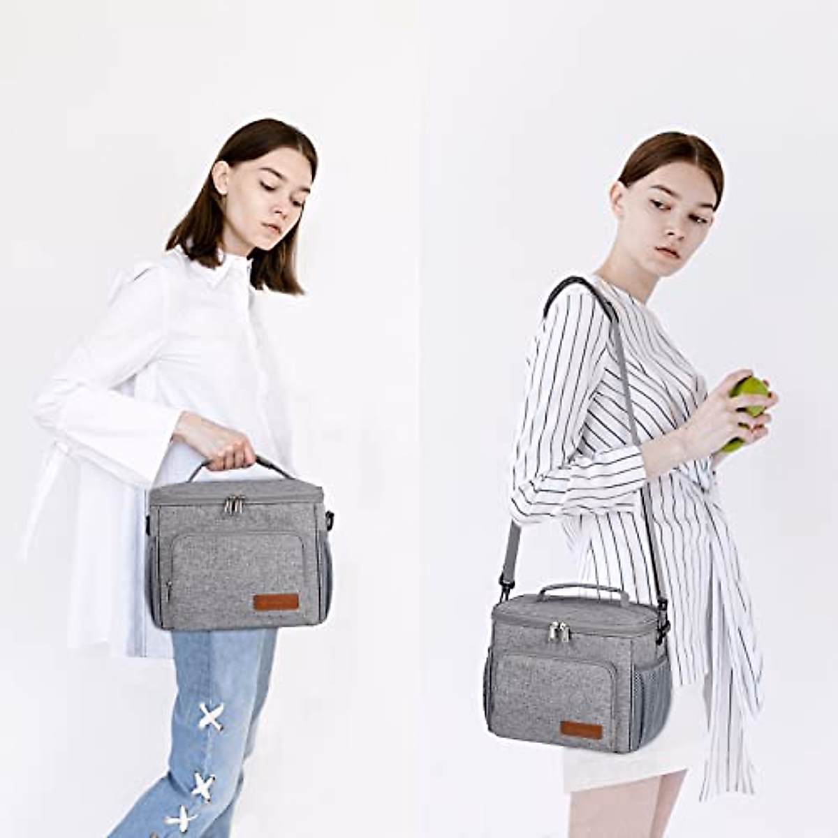 Maelstrom Lunch Box for Men,Insulated Lunch Bag Women/Men,Leakproof Lunch Cooler Bag,Lunch Tote Bag,8L,Gray