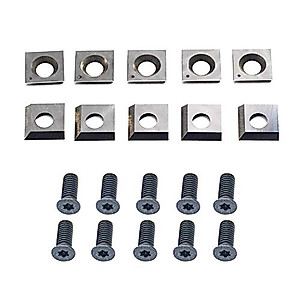 Carbide Inserts Cutters Knives 14.3mm Square Replacement 2 Cutting Edges for Cutech Tool Planer Jointer 40700H-CT 4700HC-CT 40100H-CT 40600H-80100-CT 40200H-CT 40600HC-80100-CT 40200HC-CT Head 10pc