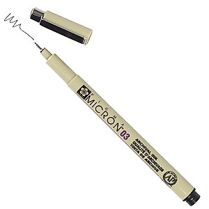 Sakura 30381 Pigma Micron Blister Card 03 Ink Pen, 0.35-mm, Black