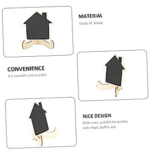 Operitacx 10pcs Wedding Signs Table Chalkboard Sign Place Blackboard Countertop Chalkboard Sign Mini Chalkboard Label Signs Mini Blackboard Easels Chalkboard Signs Small Board Desktop Wood