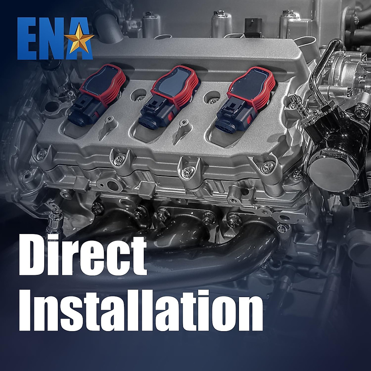 ENA Set of 8 Straight Boot Ignition Coil Pack Compatible with Ford Lincoln Expedition Explorer F-150 Super Duty Mustang Mountaineer 4.6l 5.4l 6.8l Replacement for DG511 C1541 FD508