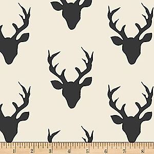 Art Gallery Fabrics Art Gallery Hello Bear Buck Forest Night Fabric, Beige