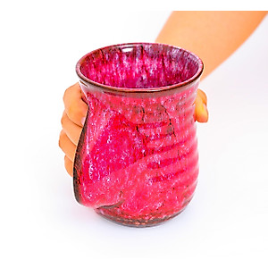 18oz Ceramic Hand Warmer Mug, Novelty Hand Warmer Coffee Mug, Tea Mug, Keep Your Hands Warm, Comfy Handwarmer, Microwave And Dishwasher Safe (Blue)