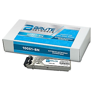 Brute Networks 10051-BN - 1000BASE-SX 300m MMF 850nm SFP Transceiver (Compatible with OEM PN# 10051)