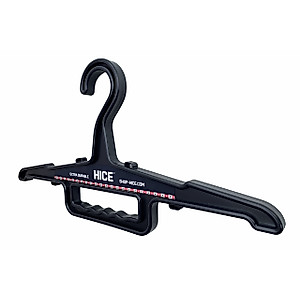 HICE Heavy Duty Clothes Hanger | 150 lb Weight Capacity | High-Impact Resin for Tactical Gear, Plate Carriers, Bulletproof Vests, Scuba BCDs, Coats, Uniforms, Heavy Clothing | Durable Design (Black)