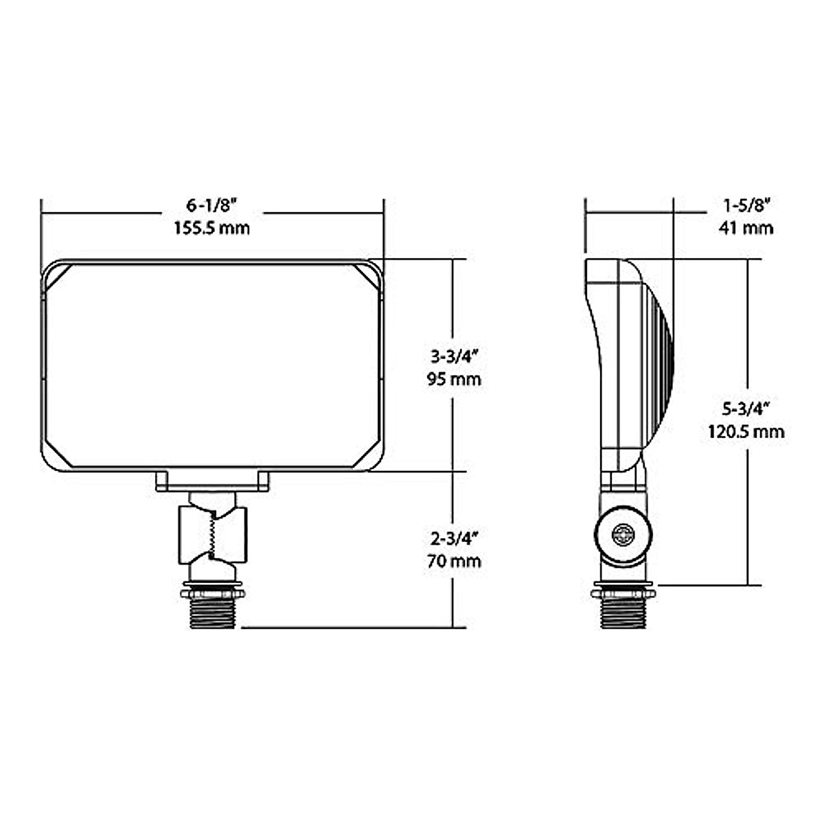 RAB X34-25L/120 General Purpose LED Floodlight, 120V, 5000K, Multi