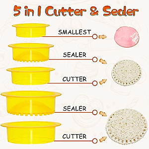 HiYZ Sandwich Cutter and Sealer - 5 PCS Decruster Sandwich Maker - Peanut Butter and Jelly Crustless Sandwich Bread Pancake Maker Cookie Cutter for Kids Children Boys Girls