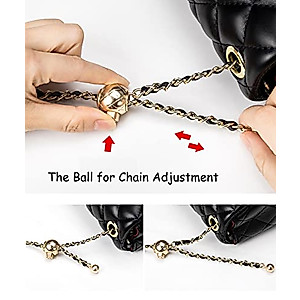 YXBQueen Fashion Bags for Women Black Leather Crossbody Bags Quilted Purse Shoulder Bag