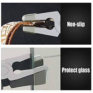 LEONTOOL 4Pcs Replacement Rubber Tips For Glass Breaking Pliers Flat Jaws Tips Key Fob Hardware 1 Inch Key Fob Pliers Attach Rubber Tips Stained Glass Supplies for Hardware Install Stained Glass Work