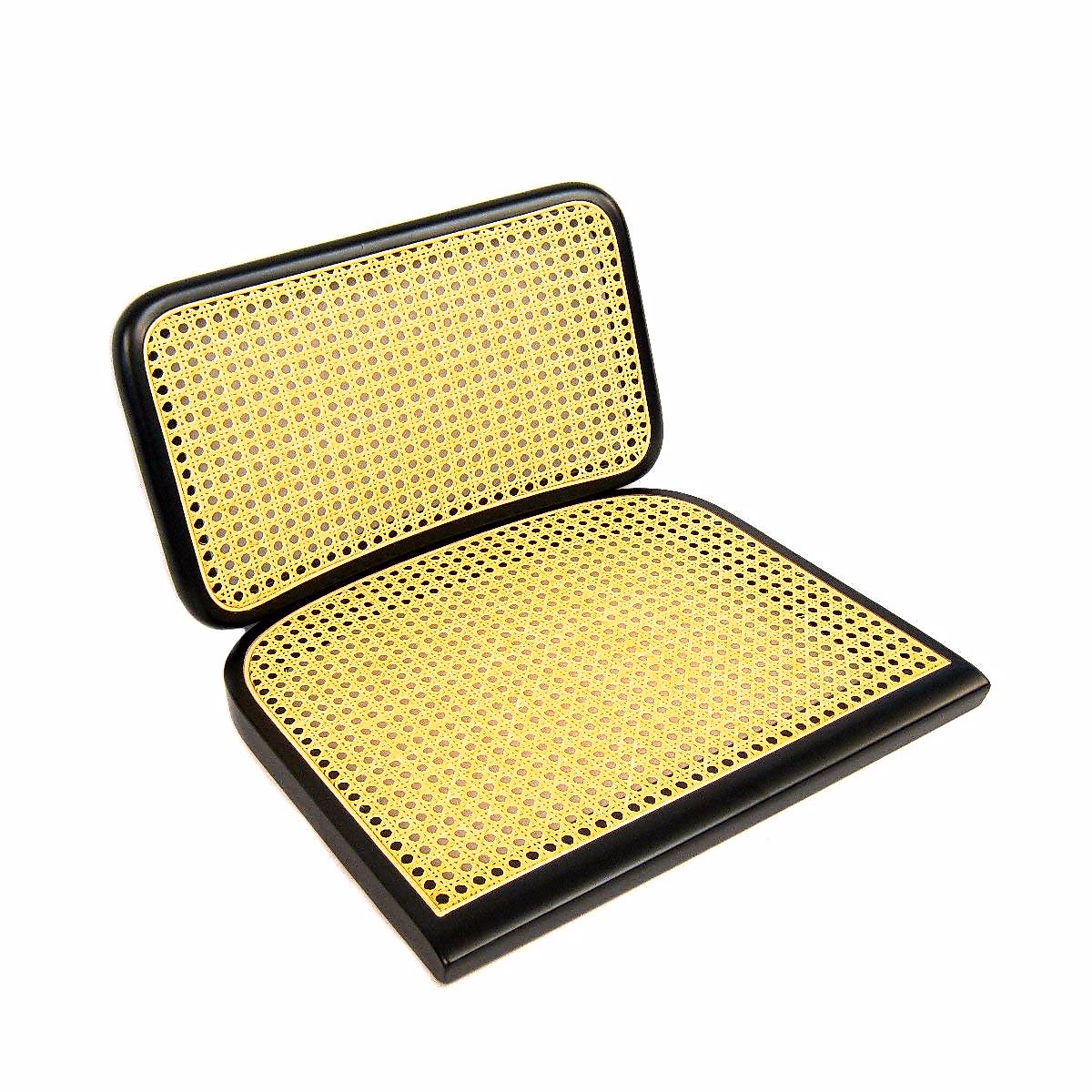 Marcel Breuer Cesca Chair Replacement Cane Seat & Back in Black (Made in Italy; NO Holes)