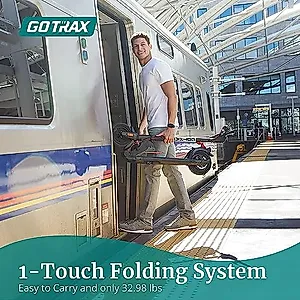 Gotrax APEX XL Commuting Electric Scooter - 8.5" Air Filled Tires - 15.5MPH & 15 Mile Range Folding E Scooter for Adults Commuters (Black)