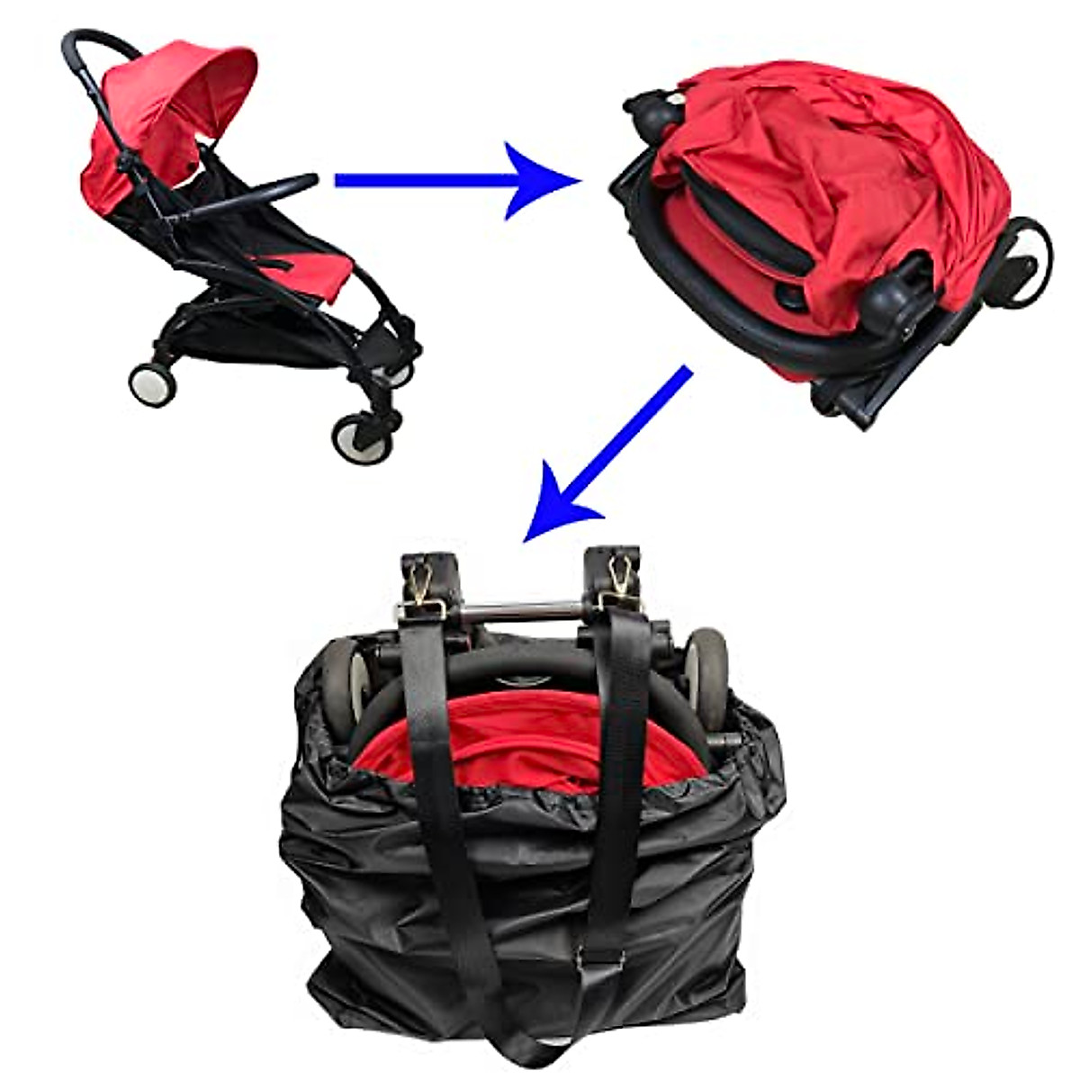 LLUFO Stroller Bag for Airplane Stroller Travel Bag with Shoulder Strap Applicable to BBZ yoyo Stroller,yoyo+,Baby Yoya,Gate Check Bag for Storage Organizer