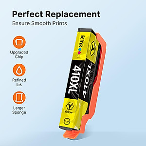 E-Z Ink (TM Remanufactured Ink Cartridge Replacement for Epson 410XL 410 XL T410XL High Yield to use with Expression XP-640 XP-830 XP-7100 XP-530 XP-630 XP-635 ( 1 Cyan, 1 Magenta, 1 Yellow, 3 Pack )
