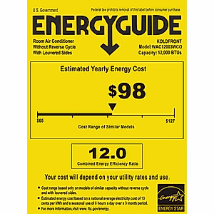 Koldfront WAC12003WCO 12000 BTU 115V Window Air Conditioner with Dehumidifier and Remote Control