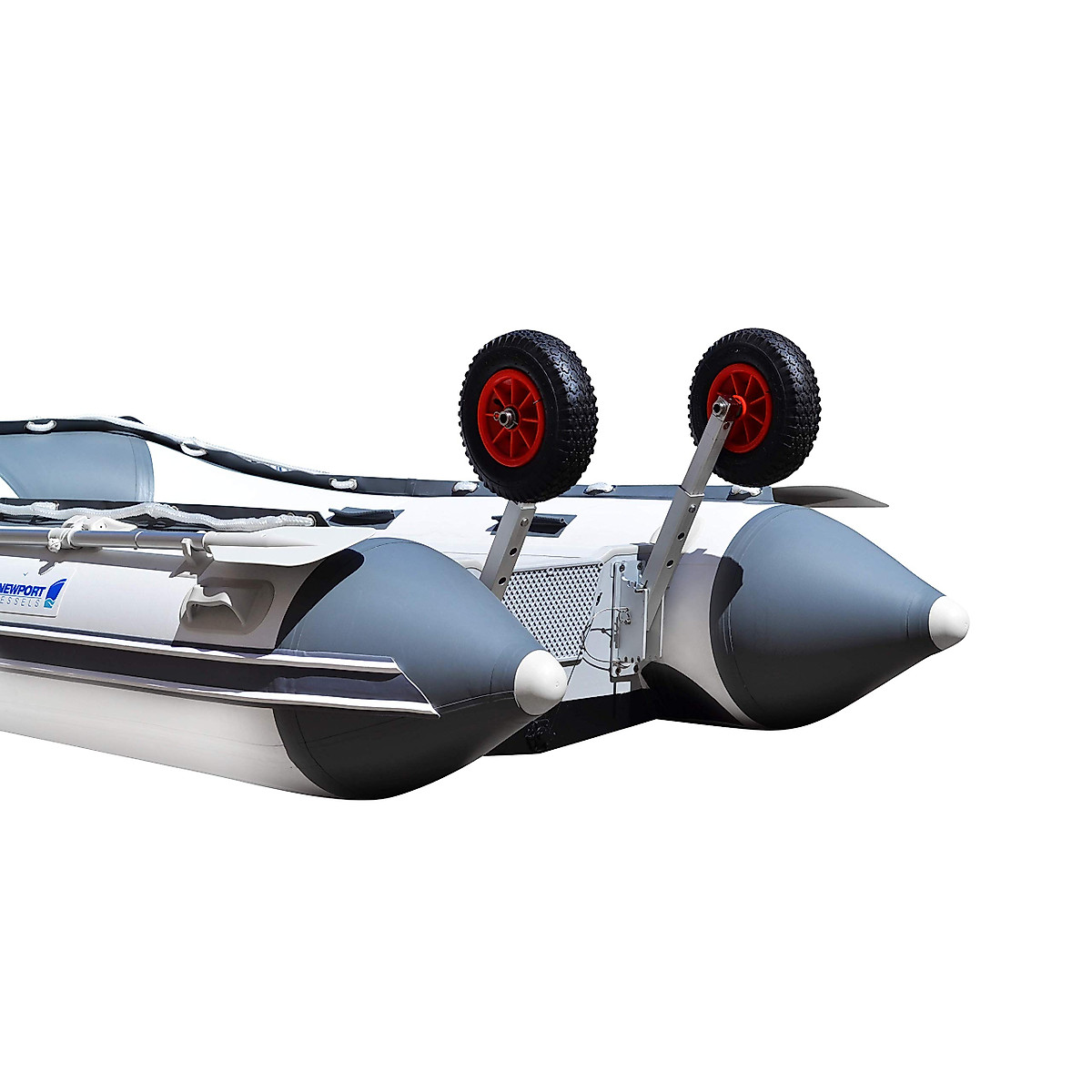 Newport Inflatable Boat Removable Transom Launch Wheels - Fits Any Transom Boat!