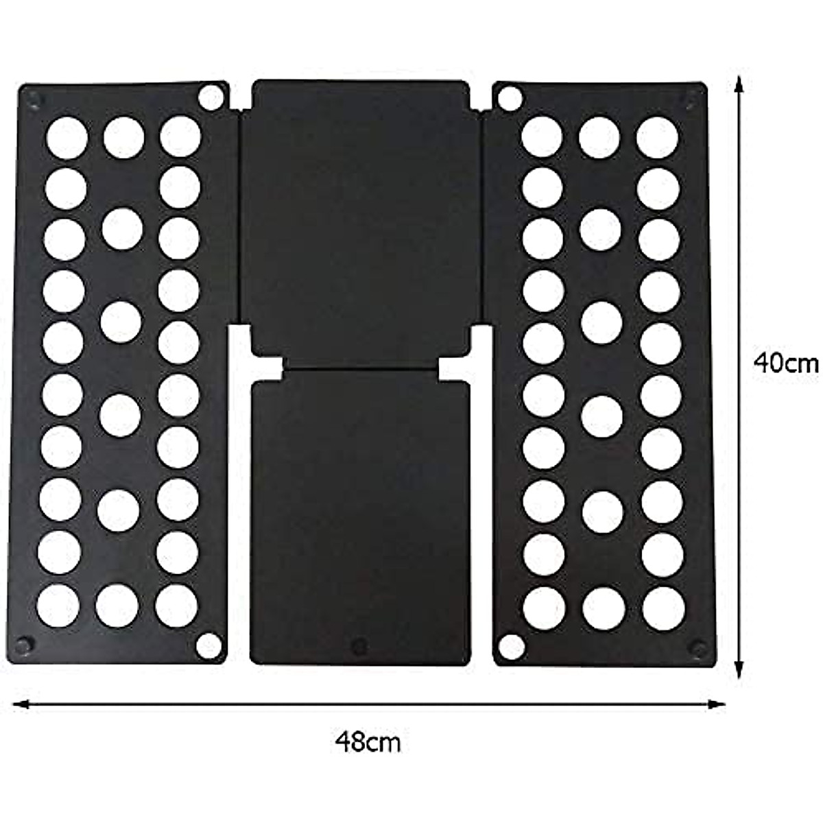 Eleckal Magic Lazy Clothes Cloth Clothing Folder Folding Board Laundry Folder Flip Fold Fast Clothes Flip Folder Organizer Laundry Room Organizer for Kids and Adults, Black