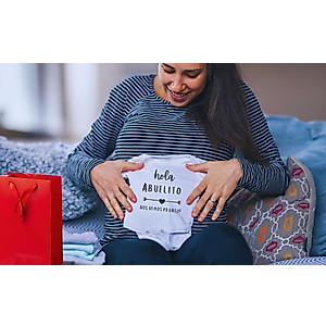 Hola Abuelito Baby Pregnancy Announcement White 0-3 Months