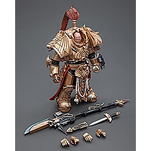 Pipigirl JoyToy Warhammer 40K Space Marine Genuine License 1/18 Soldier, Adeptus Custodes Shield-Captain in Allarus Terminator Armour, 4inch Models Action Figures Kits (Hydon Seronis)