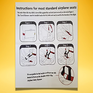 Improved! Child Airplane Safety Travel Harness: Toddler Airplane Travel Essentials. Eliminates The Need for a Car Seat on a Plane - Airplane Travel Accessories for Kids