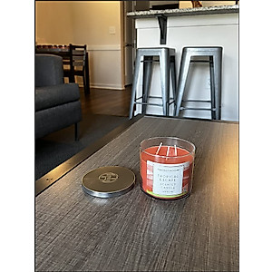 Huntington Home Soy Blend Scented Candle All Scented, 3 Wicks 45/60 Hours Tropical Escape