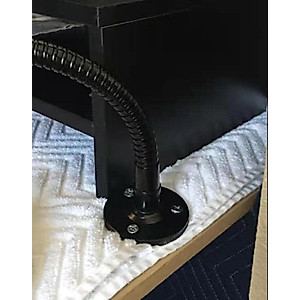 Microphone Gooseneck Table Mounts,Wall Microphone Mount,Microphone Stand 5/8 Male,Microphone Flange Mount Ideal for Various Mounting Devices& Black 1Pack