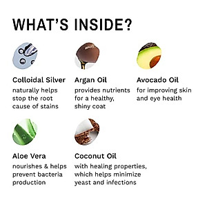 Eye Envy Tear Stain Facial Cleanser for Dogs and Cats | Washes Away Crusty Eye Debris, Eye Boogers and Eye Discharge | Tearless Foaming Formula | Treats The Cause of Staining | 100% Natural