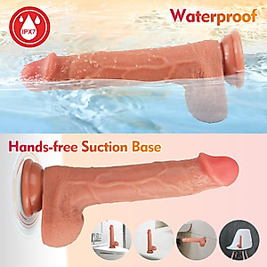 Thrusting Dildos Vibrator Sex Toys - Realistic Silicone Suction Cup Penis G-spot Vaginal Anal Dildos with 9 Modes, APP Remote Control Female Sex Stimulator, Adult Sex Toys & Games for Women Couples