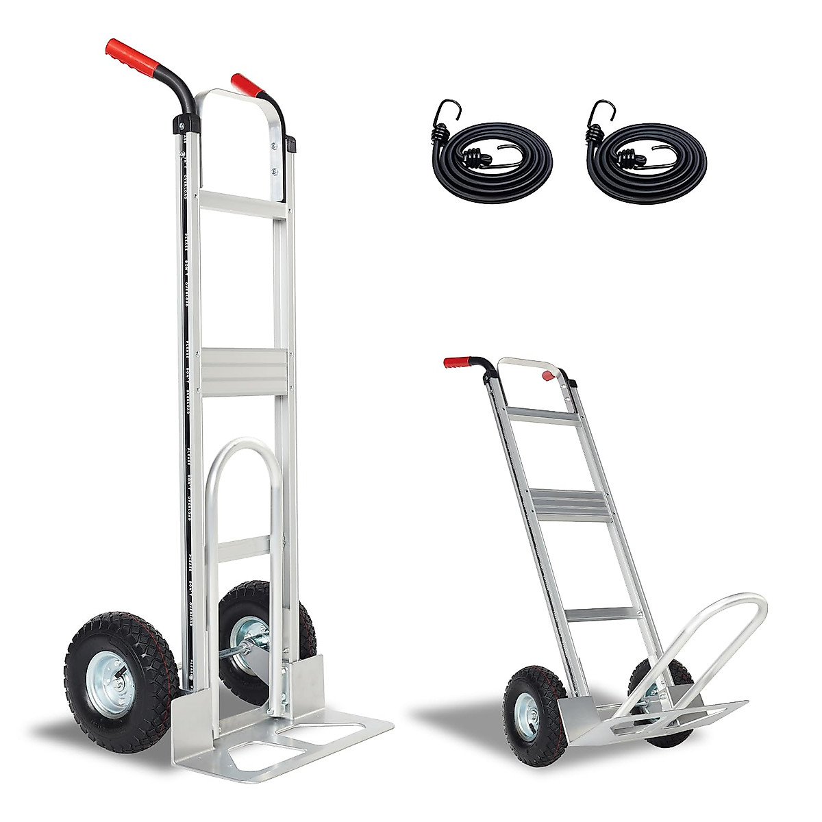 Oyoest Folding Hand Truck and Dolly,440 Lbs Capacity Portable Aluminum Luggage Cart with Telescoping Handle and Rubbers,Portable Dolly cart for Luggage/Personal/Travel/Mobile/Office Use.