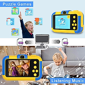 Kids Camera, Upgrade 1080P HD Camera for Kids with 32GB Card, 40MP Kids Digital Camera for Boys Girls Age 3-12, Perfect Christmas Birthday Festival Gifts for Toddler