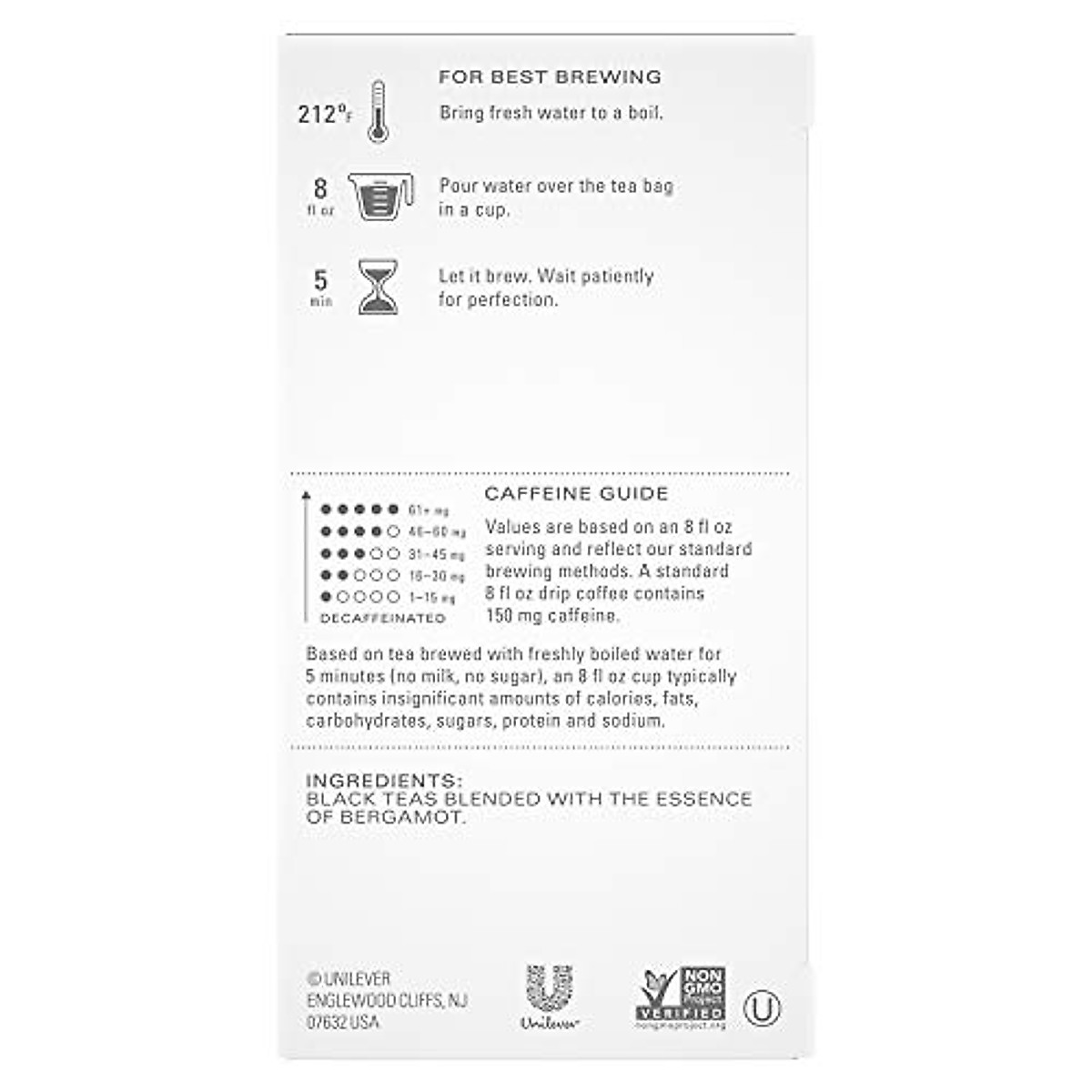 TAZO Tea Bags, Earl Grey, High Caffeine and Bold Flavor, 20 Tea Bags (Pack of 6)