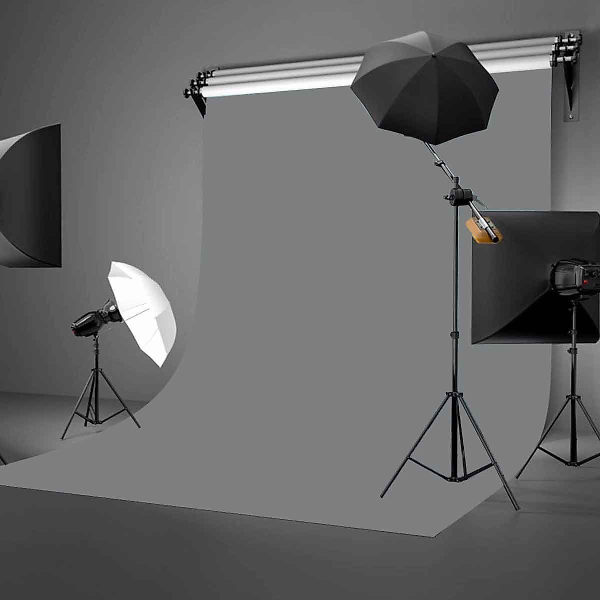 LYLYCTY 5x7ft Photography Studio Non-Woven Backdrop Gray Backdrop Solid Color Backdrop Simple Background LY076