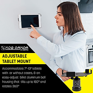 Mob Armor Tab Mount Maxx Magnetic Tablet Mount - Universal Tablet Holder with Magnetic Base for 7"-13" Tablets - Includes Adhesive Mounting Disc - Ideal for Trucks, Cars and More - Console Accessories