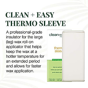 Clean + Easy Thermo Sleeve Roll On Wax Holder for Large Wax Refill Cartridges, Large Wax Applicator Insulator, For Professional and Personal Use, 1 pc