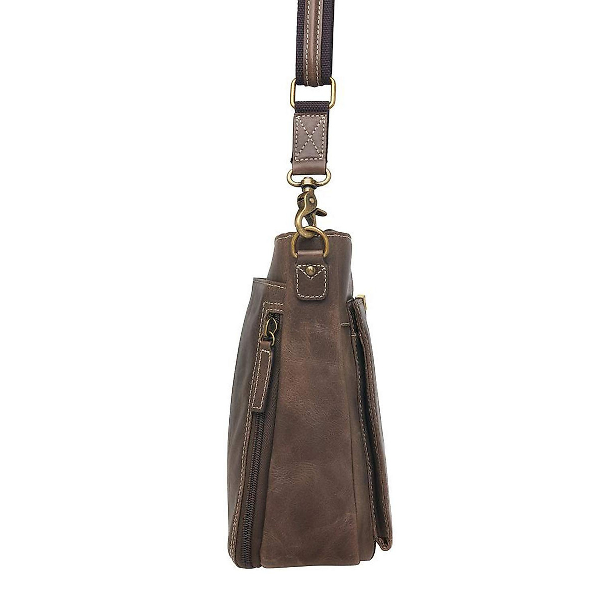 Concealed carry Distressed Buffalo Crossbody by Gun Tote'n Mamas