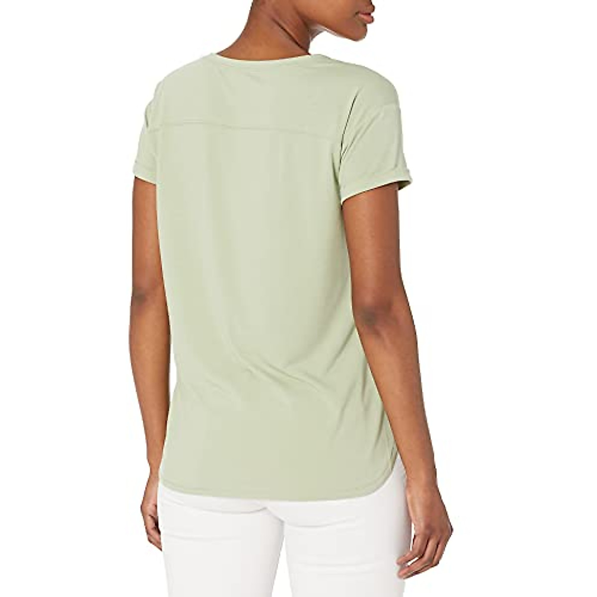 Amazon Essentials Women's Studio Relaxed-Fit Lightweight Crewneck T-Shirt (Available in Plus Size), Light Green, X-Large