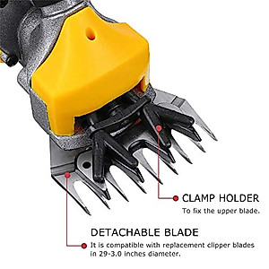 coldwind 1000W Electric Sheep Shears,Portable Sheep Clippers with 6 Speed,Electric Goat Shears for Sheep Goat Horse Alpacas Thick Coat and Heavy Duty Animals Hair Fur Grooming-Yellow