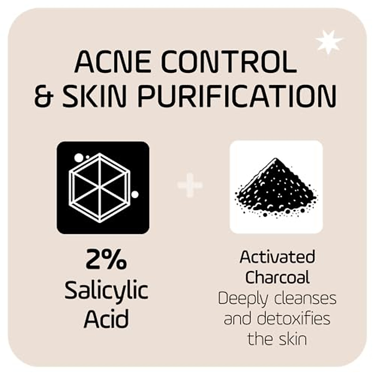 Asepxia with Activated Charcoal Purifying Effect Acne Treatment Bar Soap with Salicylic Acid, 4 Ounce