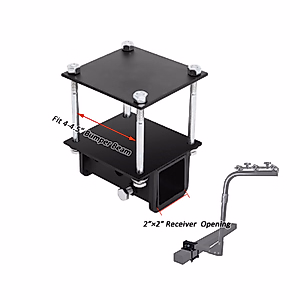 RV Bumper Hitch Receiver 2 inch Fits for 4-4.5 inches Bumper Trailer Cargo Carrier Bike Racks