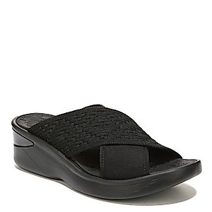 BZees Womens Sundance Slide Sandal Black 6.5 M